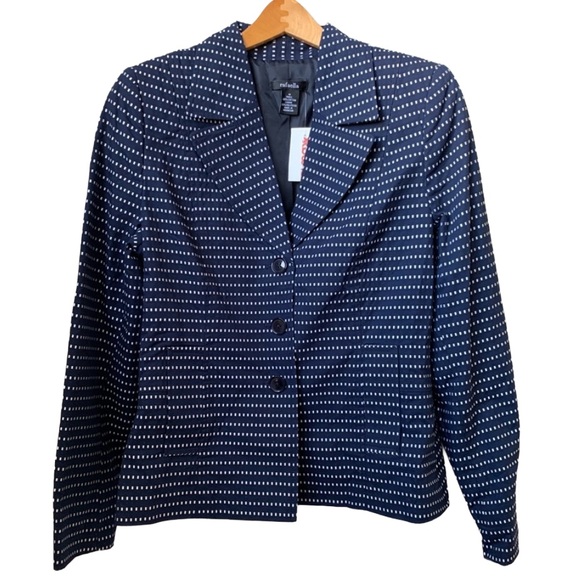 Rafaella | Jackets & Coats | Rafaella Blue White Print 34 Sleeve Three ...